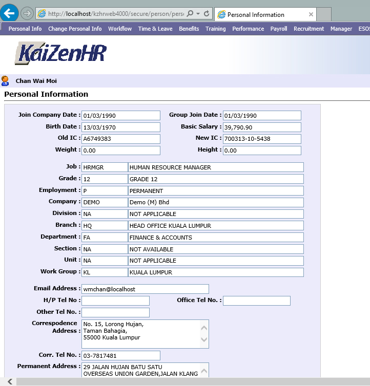 Personnel Management - KaiZenHR HR Management